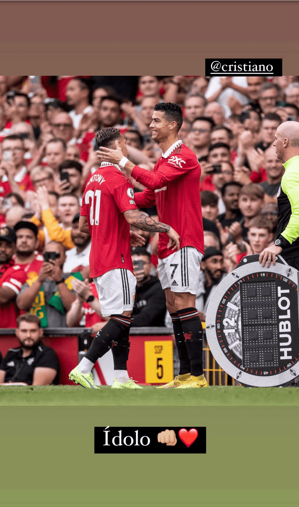 Pictures: Antony posts amazing tribute to Cristiano Ronaldo on ...