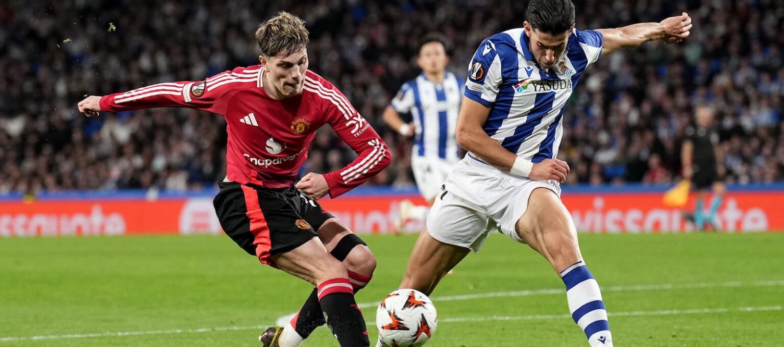 Alejandro Garnacho showed his creativity in draw with Real Sociedad ...